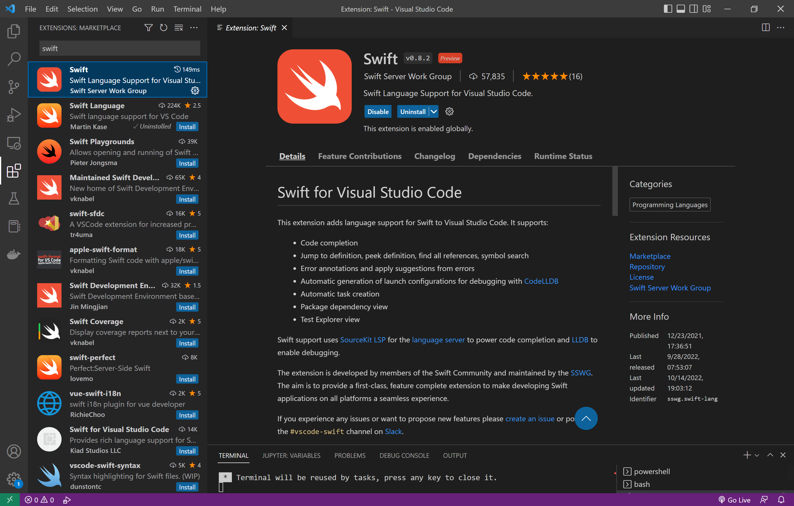 VS Code-Docker for editing Swift on Win10 · Tianle Yuan's Blog